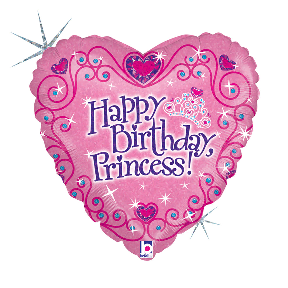 18" Birthday Princess Tiara Foil Balloon – Dream Castle Party Store