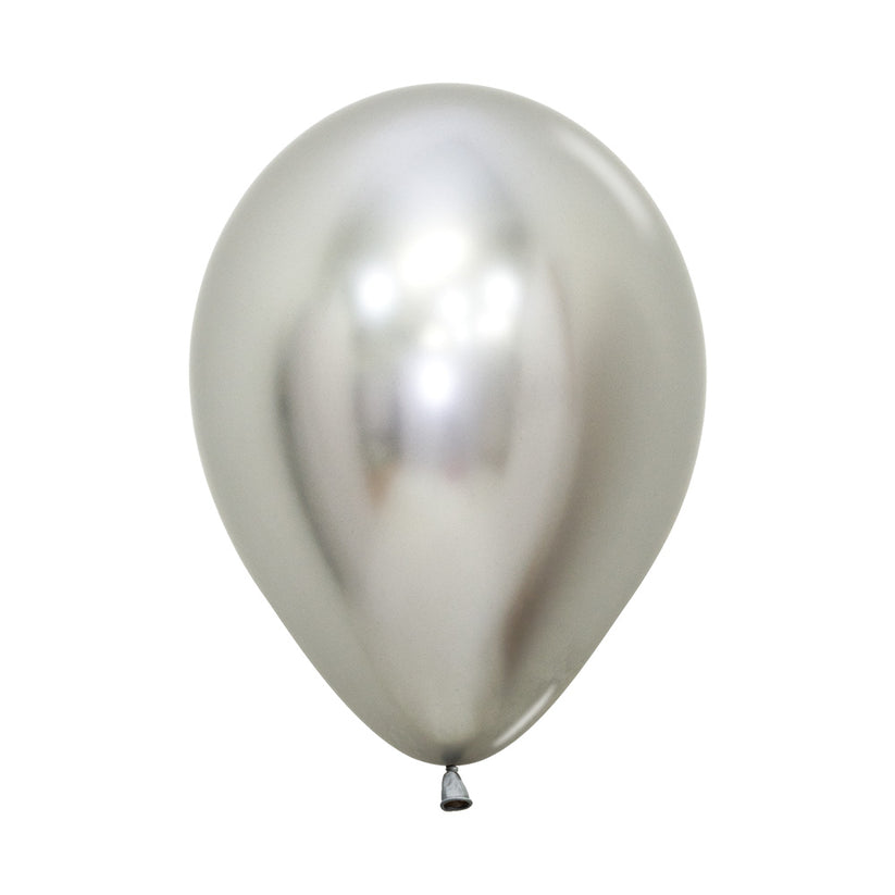 Reflex Silver Round Latex Balloon – Dream Castle Party Store